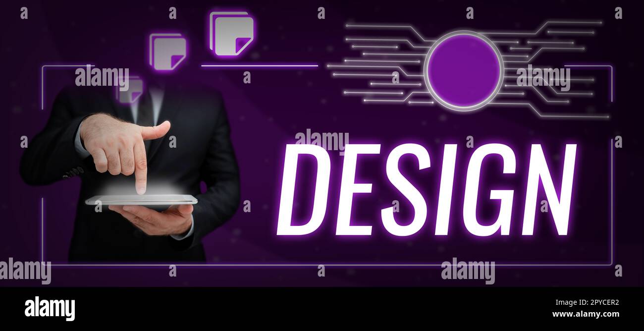 Inspiration showing sign Design. Business approach plan drawing ...