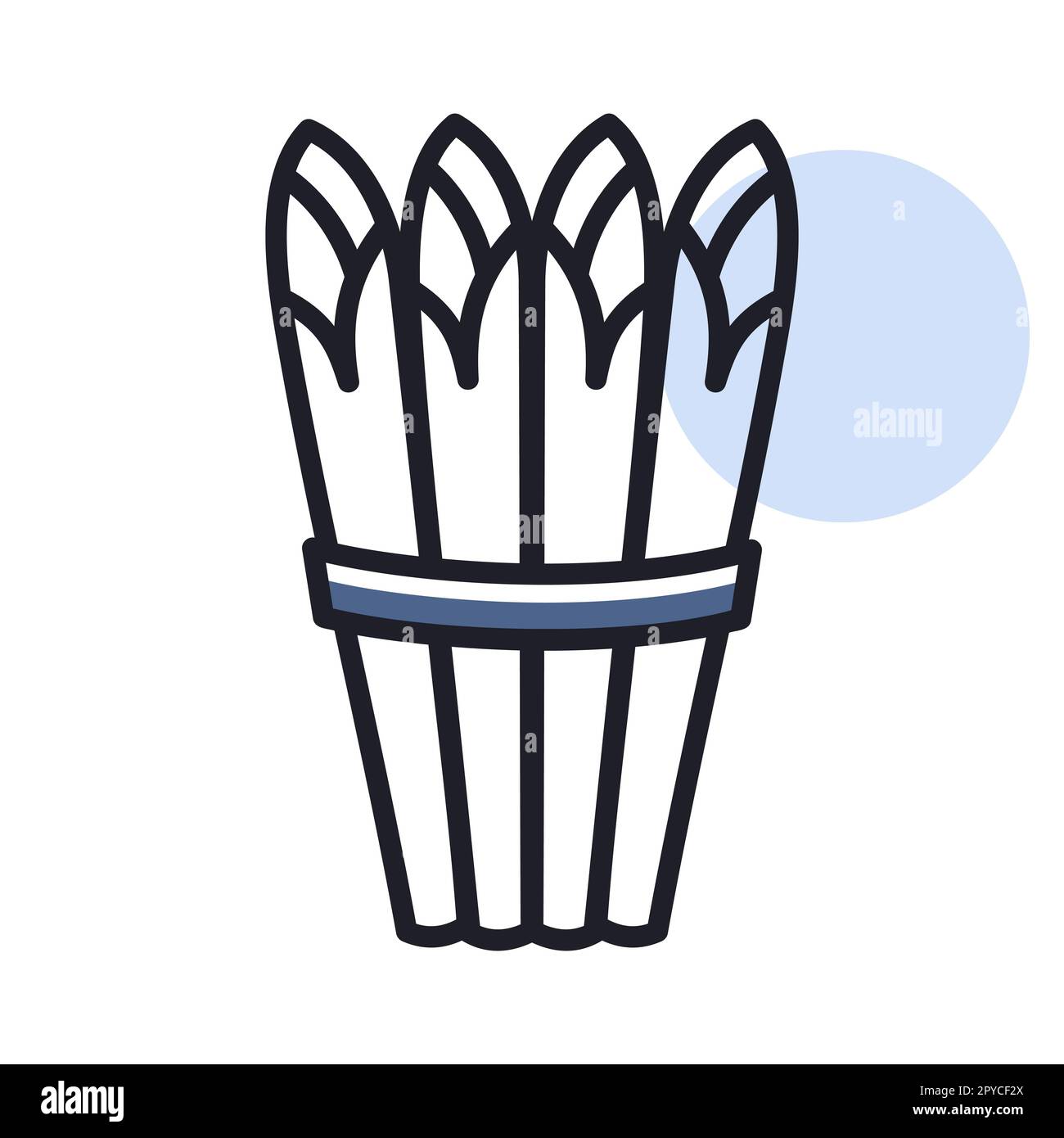 Asparagus isolated vector icon. Vegetable sign. Graph symbol for food ...