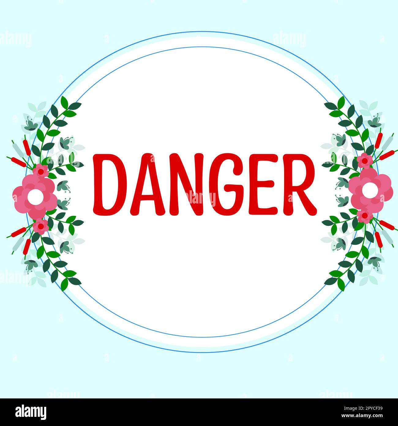 Text showing inspiration Danger. Concept meaning the possibility of ...