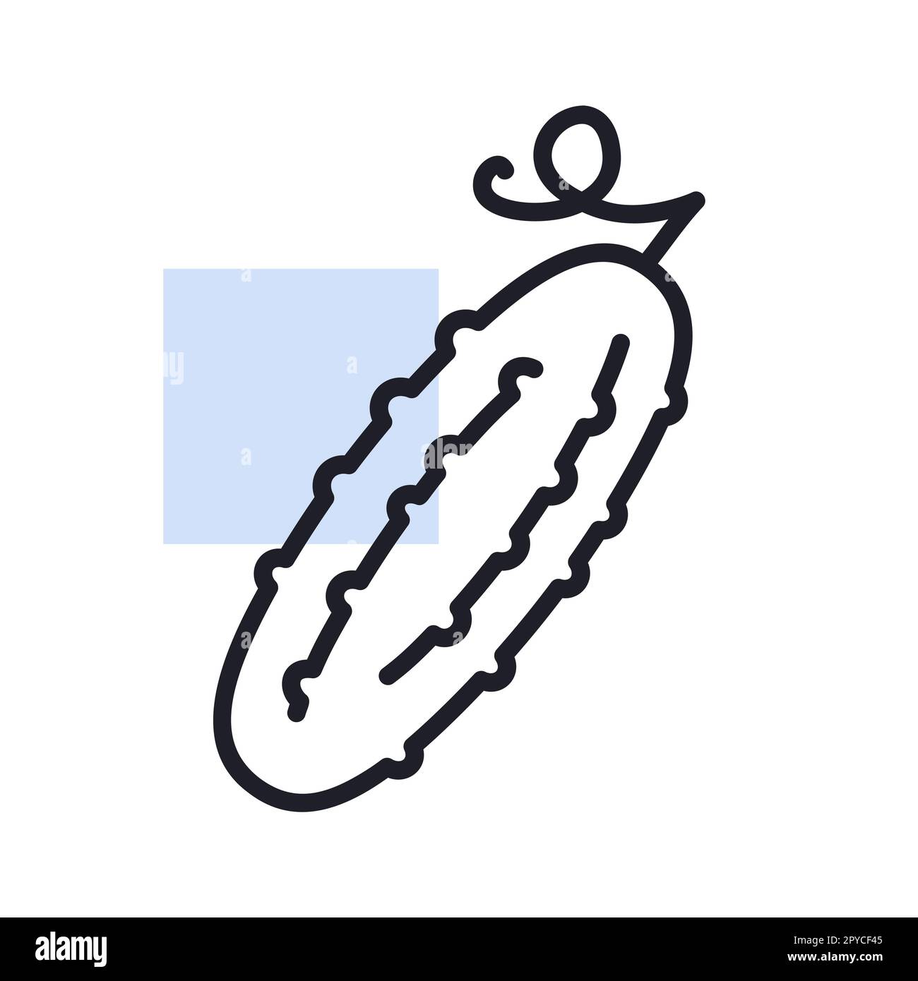 Cucumber isolated design vector icon. Vegetable sign. Graph symbol for ...