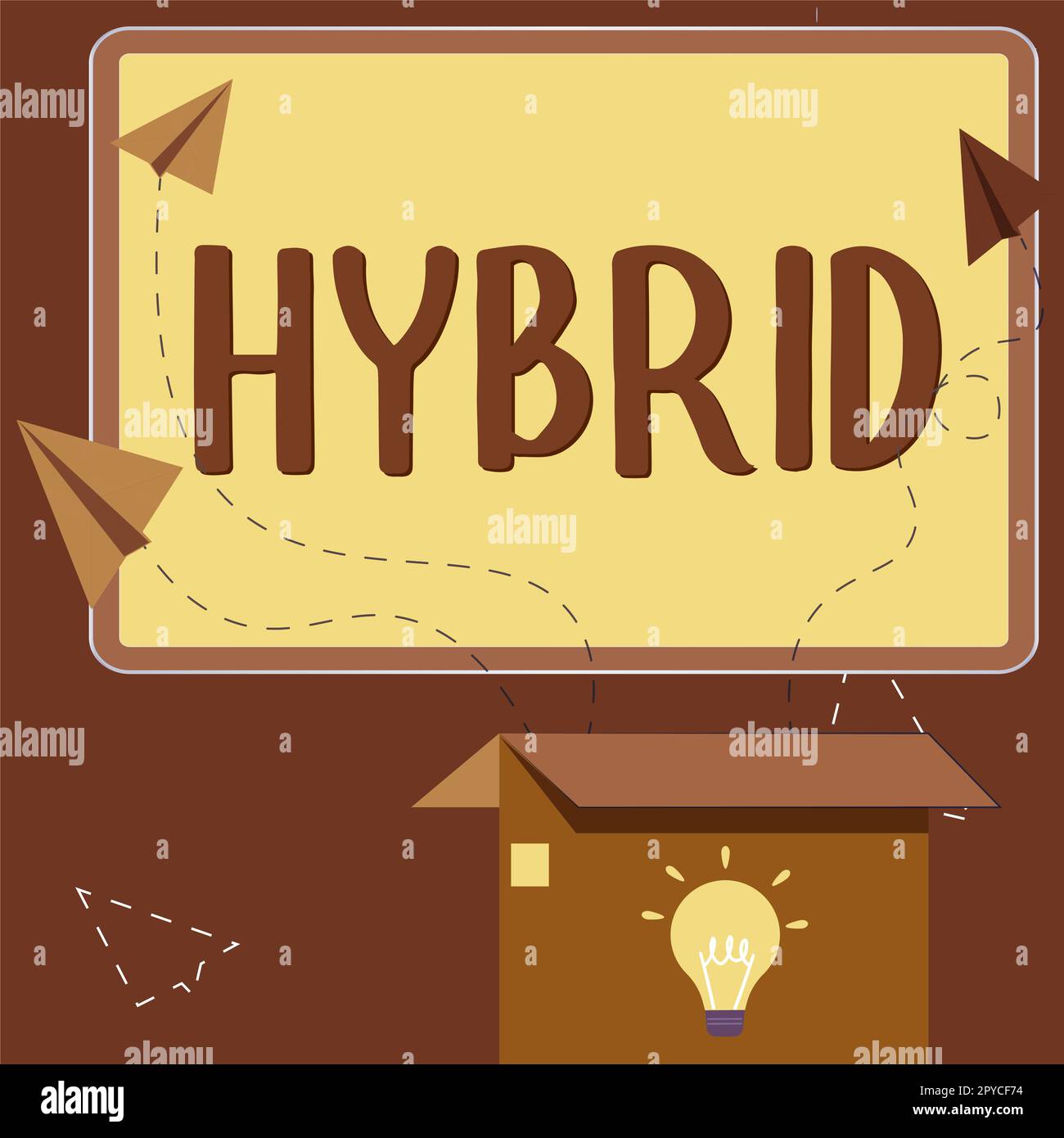 Text showing inspiration Hybrid. Word Written on offspring of two ...