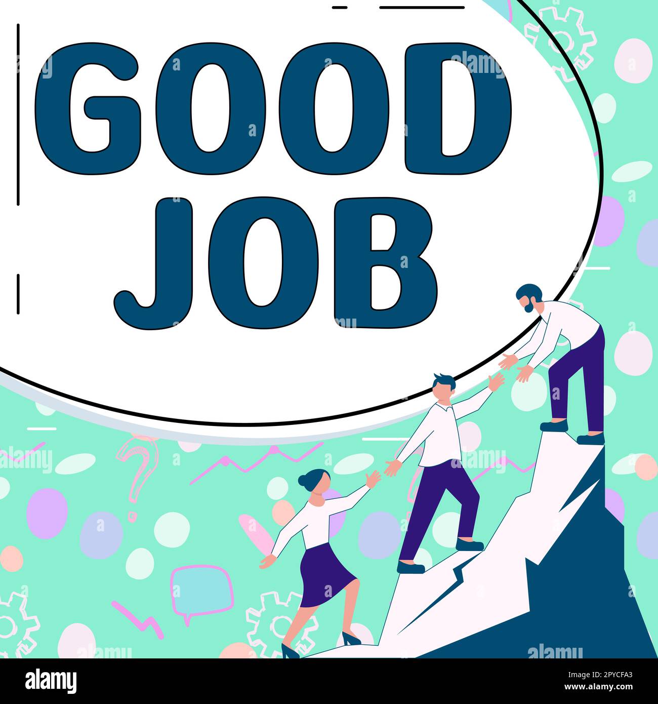 Conceptual caption Good Job. Business idea encourage someone for his ...