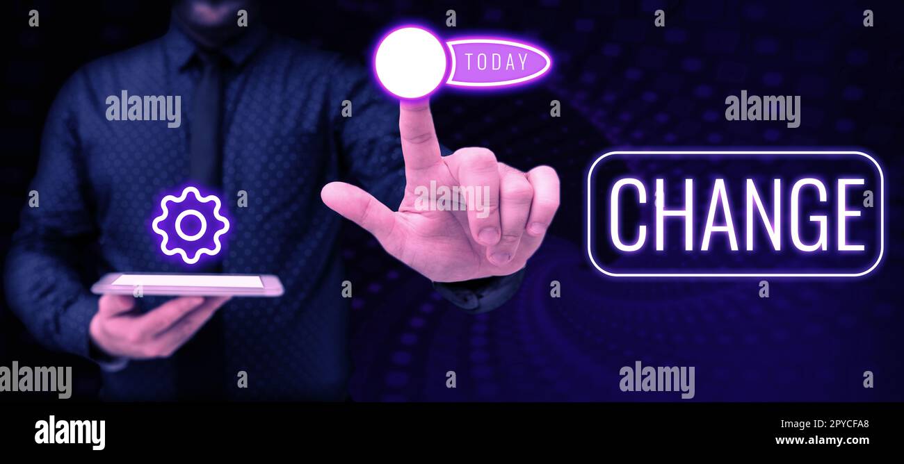 Text showing inspiration Change. Word Written on The opportunity for ...