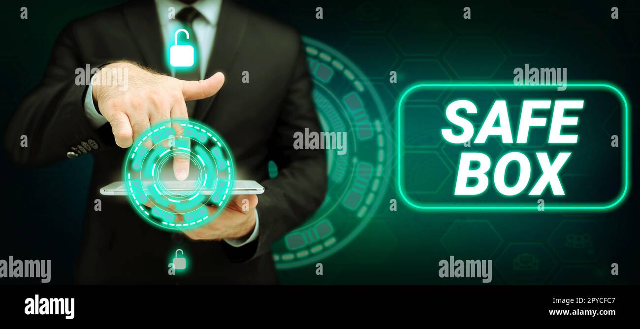 Handwriting text Safe Box. Business approach A small structure where ...