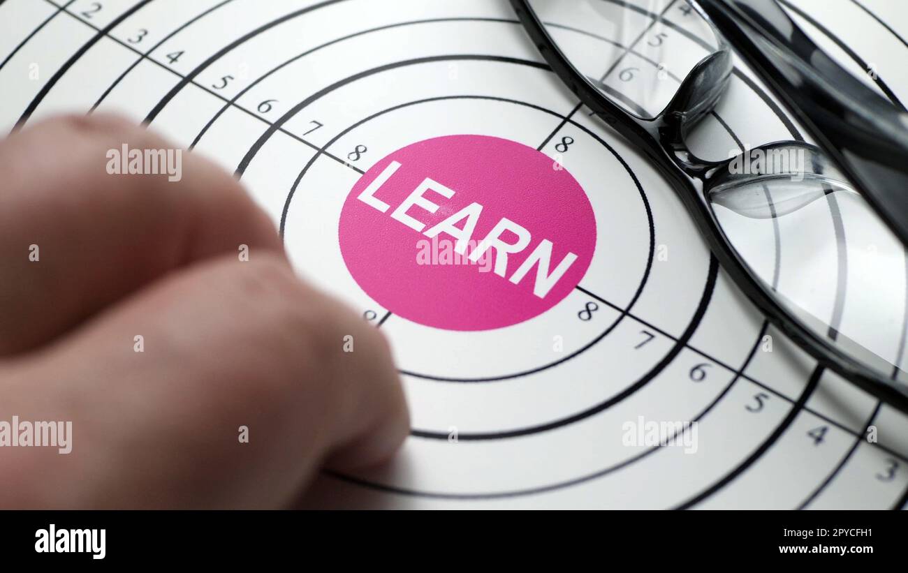 Finger tapping on learn target Stock Photo - Alamy