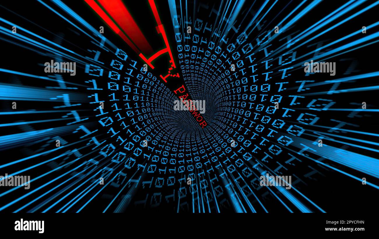 Drive through the password security data tunnel Stock Photo - Alamy