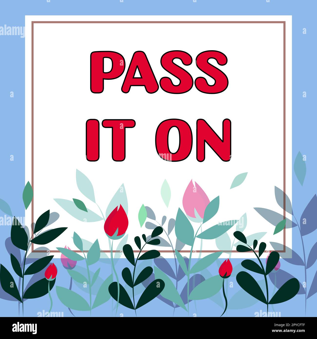 Hand writing sign Pass It On. Business concept Share something with ...