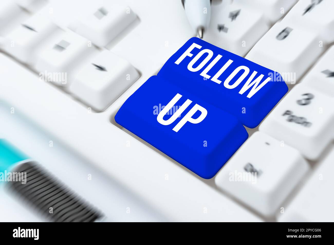 Hand writing sign Follow Up. Business idea Additional info or any ...