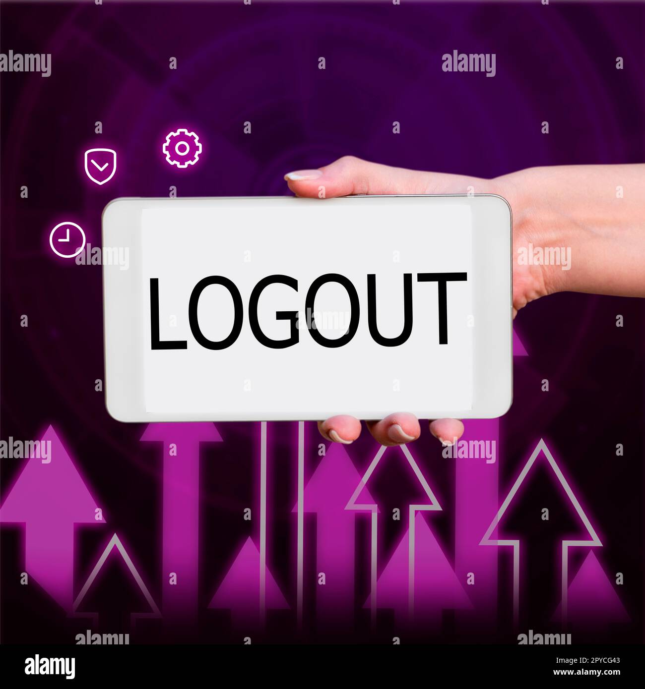 Conceptual display Logout. Word Written on go through procedures to ... Conceptual display Logout. Word Written on go through procedures to ...