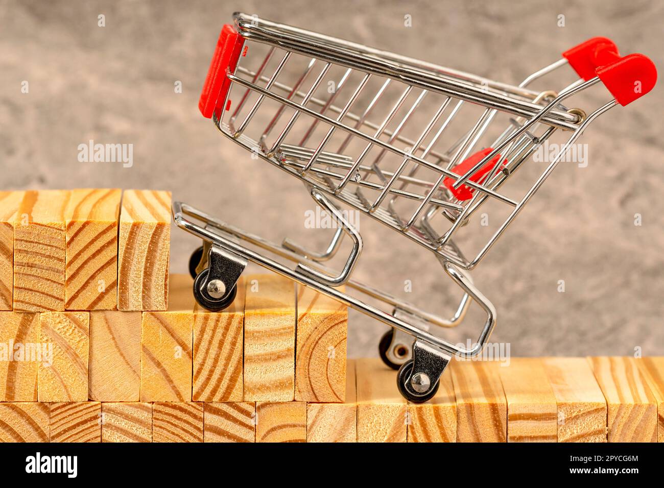 Shopping cart on the wood blocks step stairs Stock Photo - Alamy Shopping cart on the wood blocks step stairs Stock Photo - Alamy