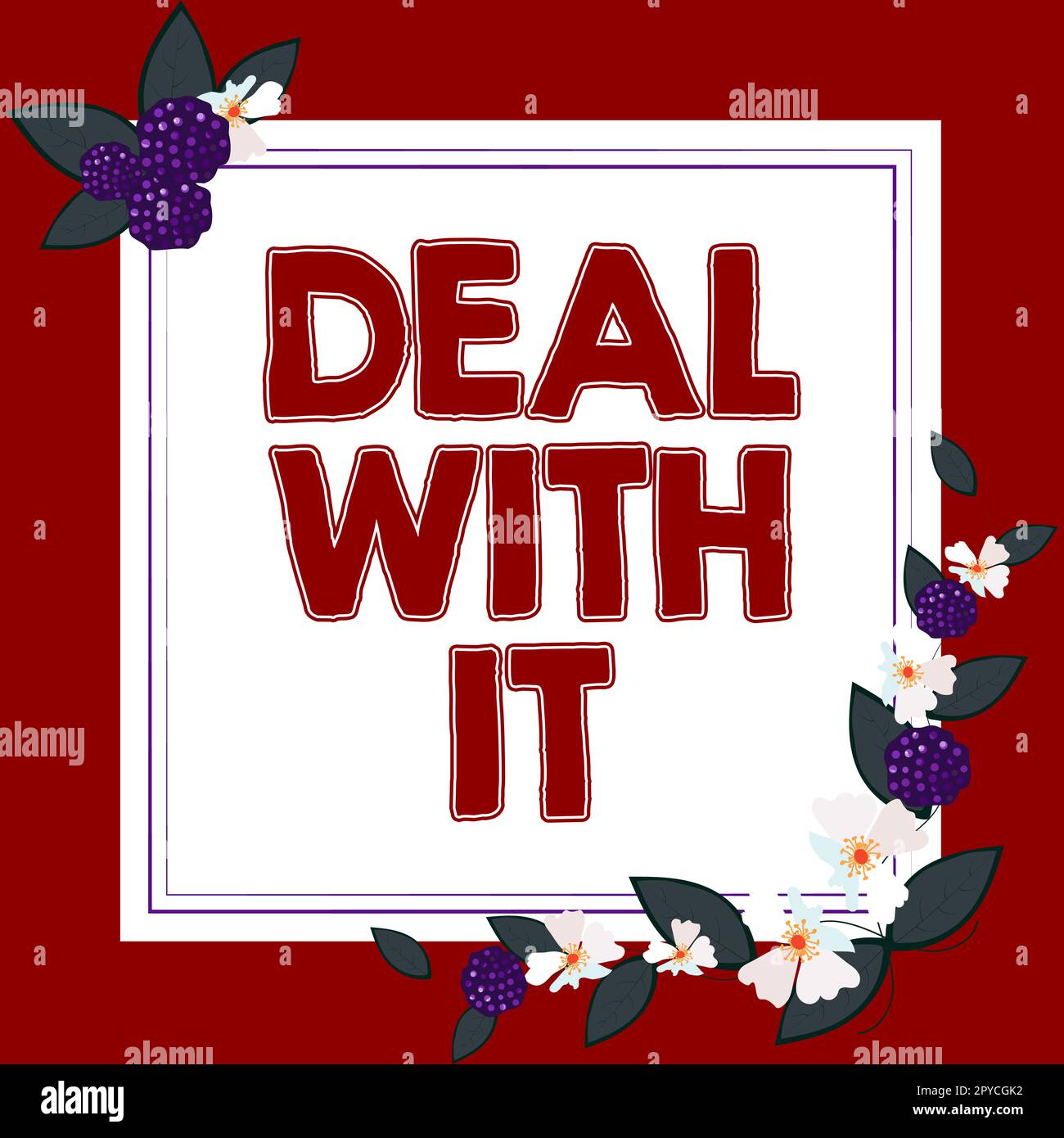 Conceptual caption Deal With It. Concept meaning Adapt to some ...