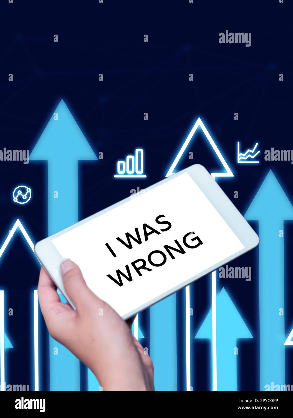 Hand writing sign I Was Wrong. Business idea Acceptance of a mistake ...