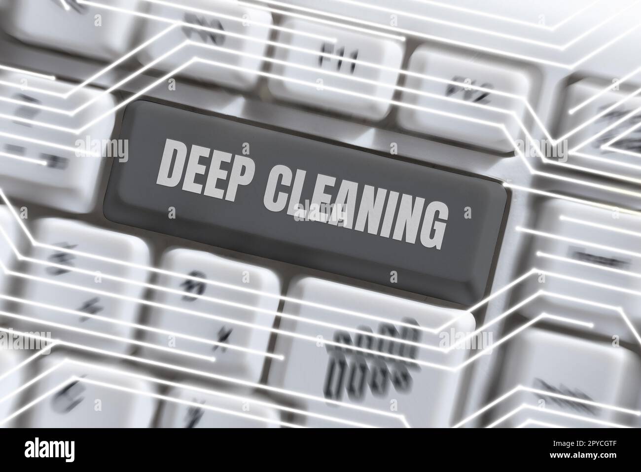 Text caption presenting Deep Cleaning. Internet Concept an act of ...