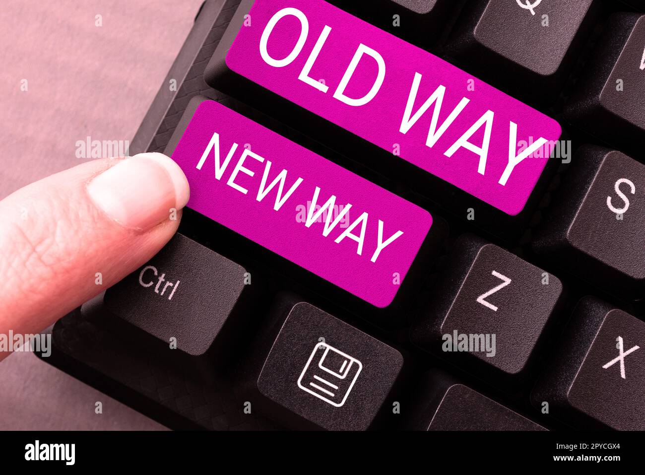 Old business way and new business way hi-res stock photography and ...
