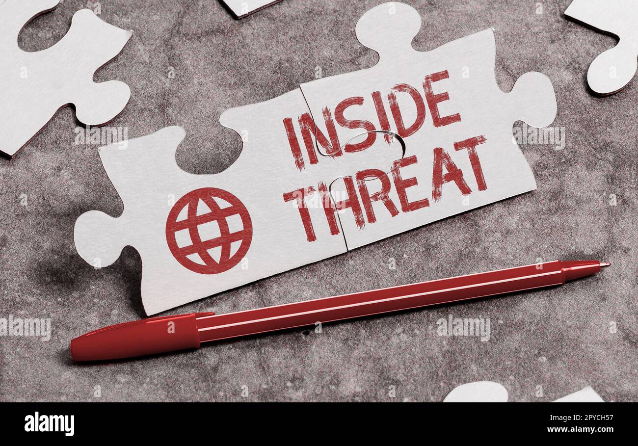 Writing displaying text Inside Threat. Business showcase Information ...