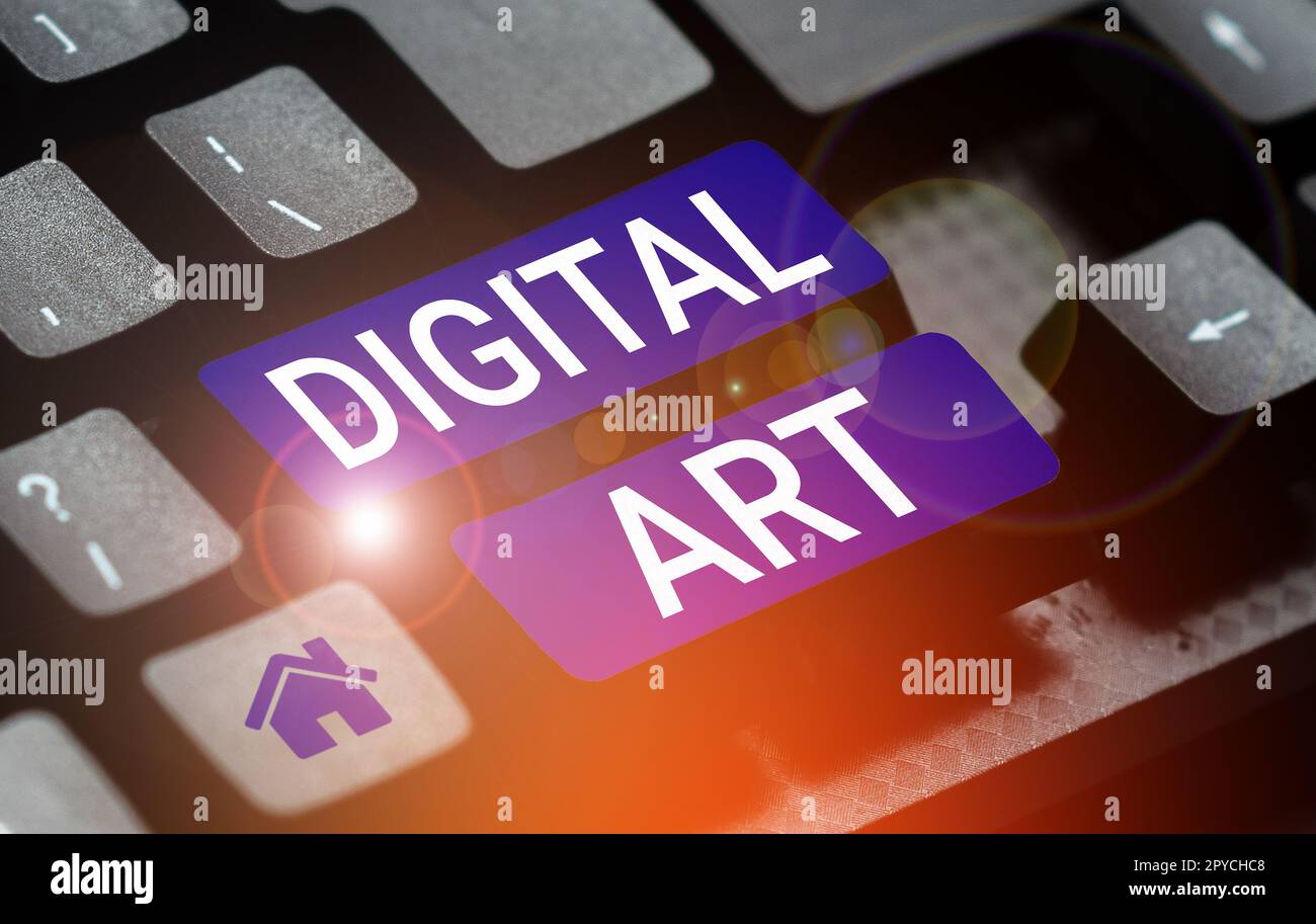 Text showing inspiration Digital Art. Business showcase use of skill ...