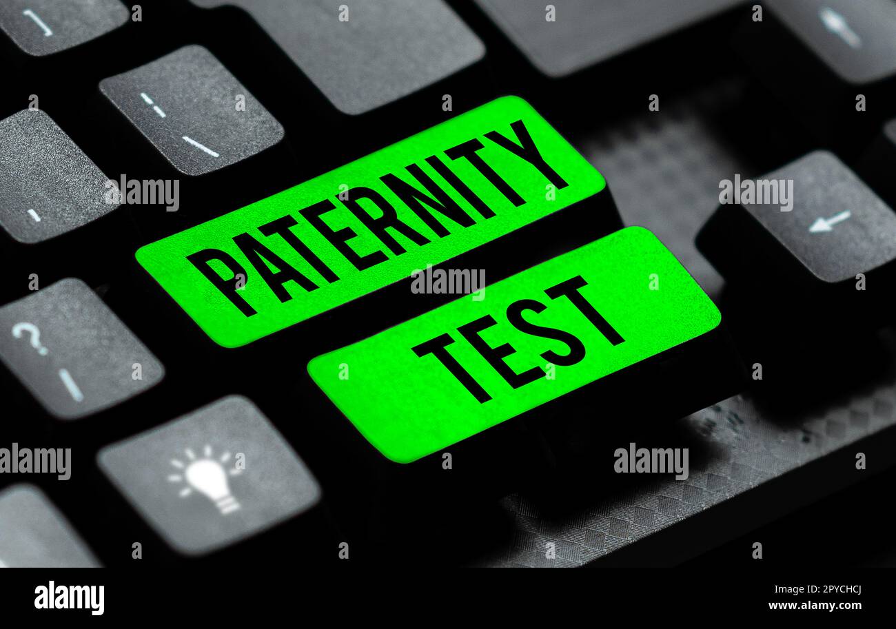 Text sign showing Paternity Test. Word for a test of DNA to determine ...