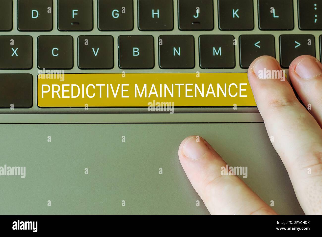 Writing displaying text Predictive Maintenance. Business approach ...