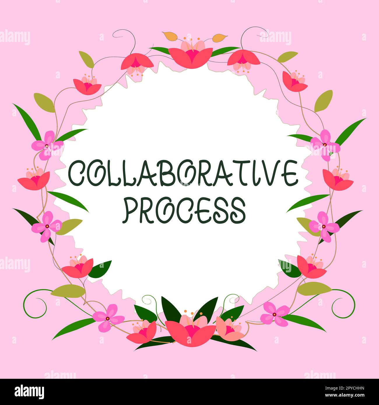 Conceptual caption Collaborative Process. Business approach people and ...