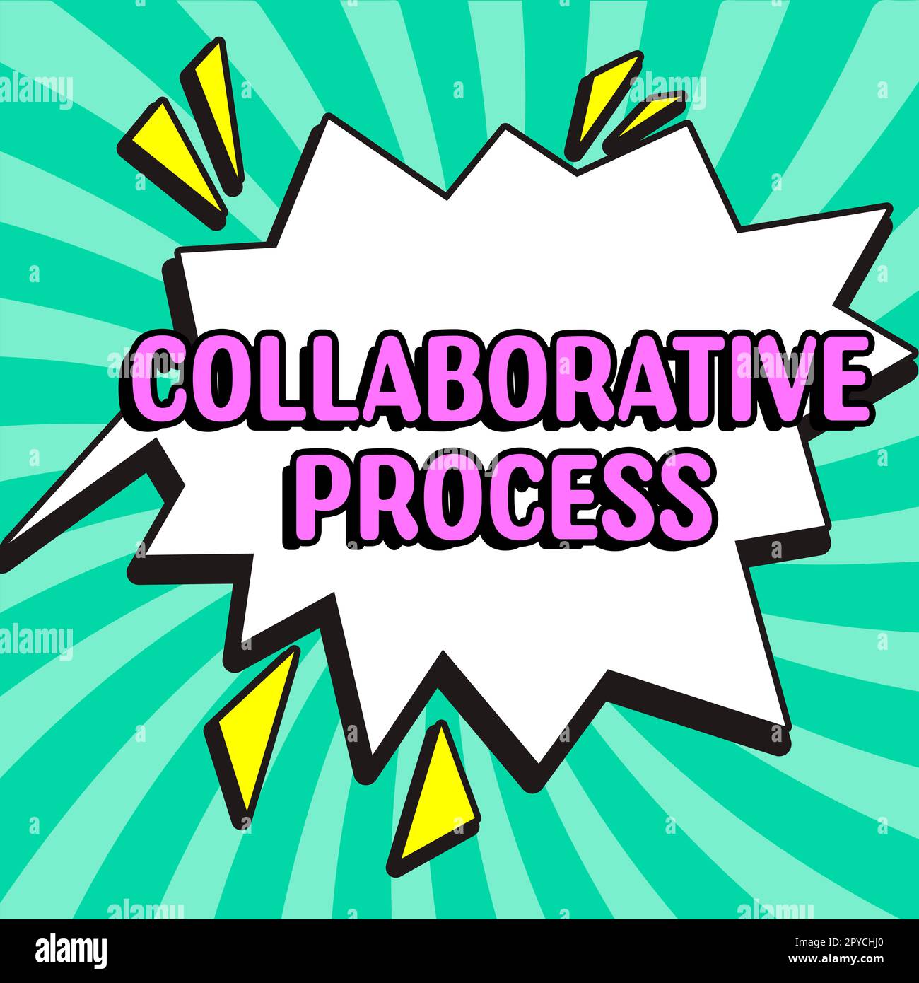 Conceptual caption Collaborative Process. Business showcase people and ...