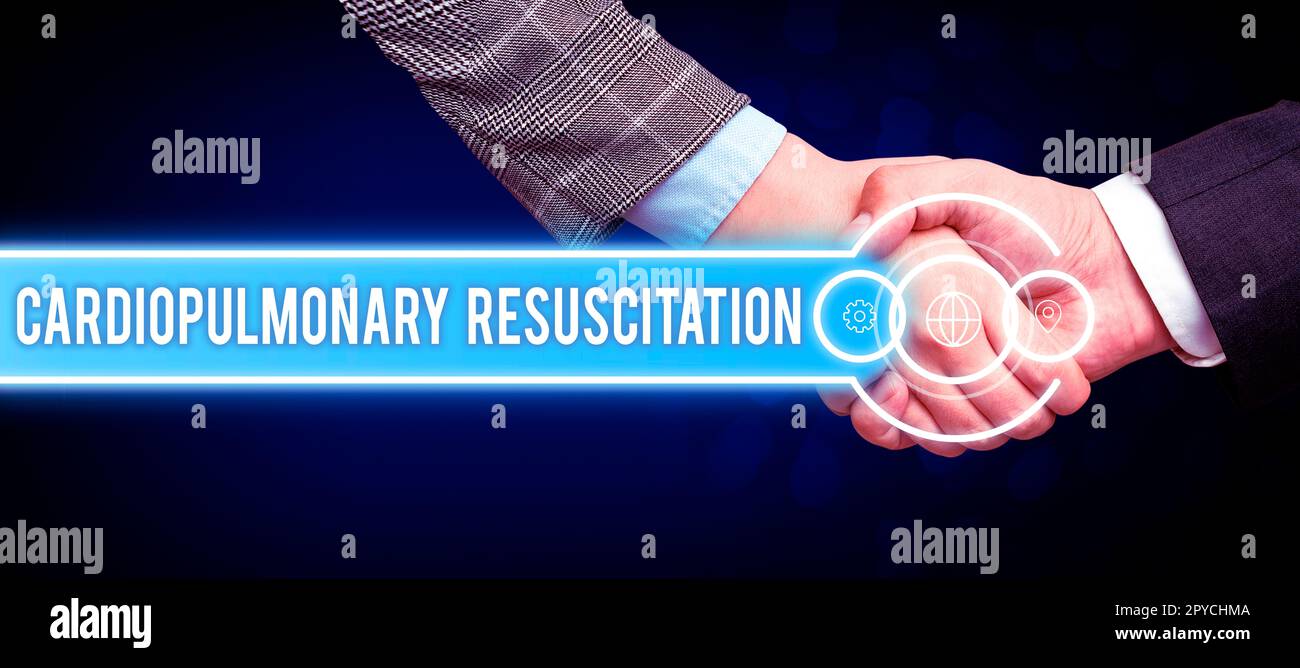 Conceptual display Cardiopulmonary Resuscitation. Word Written on ...