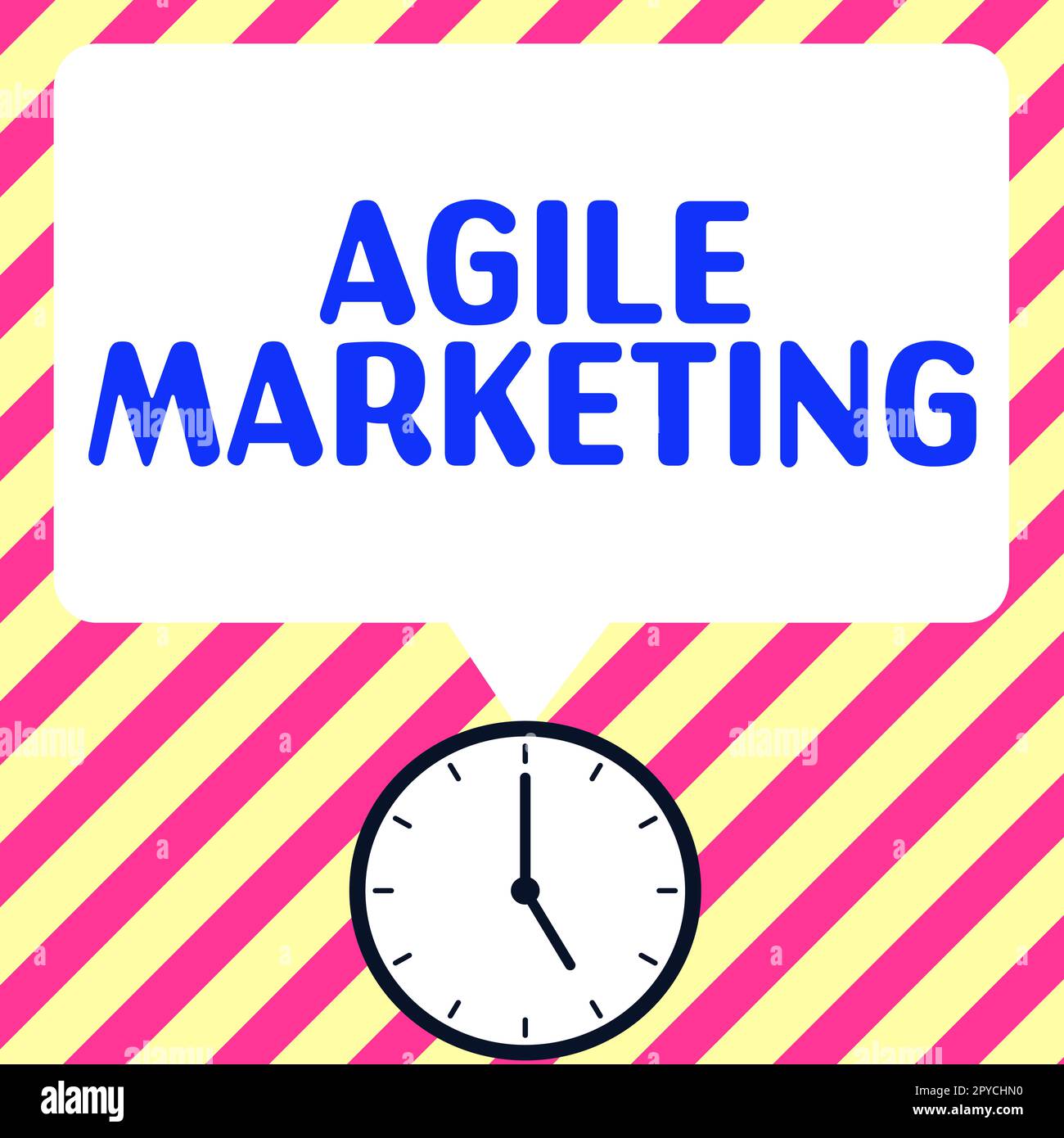 Conceptual display Agile Marketing. Business showcase focusing team ...