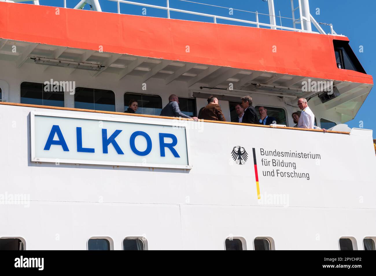 Kiel, Deutschland, April 2023 Symbolbild Forschungsschiff Alcor im ...