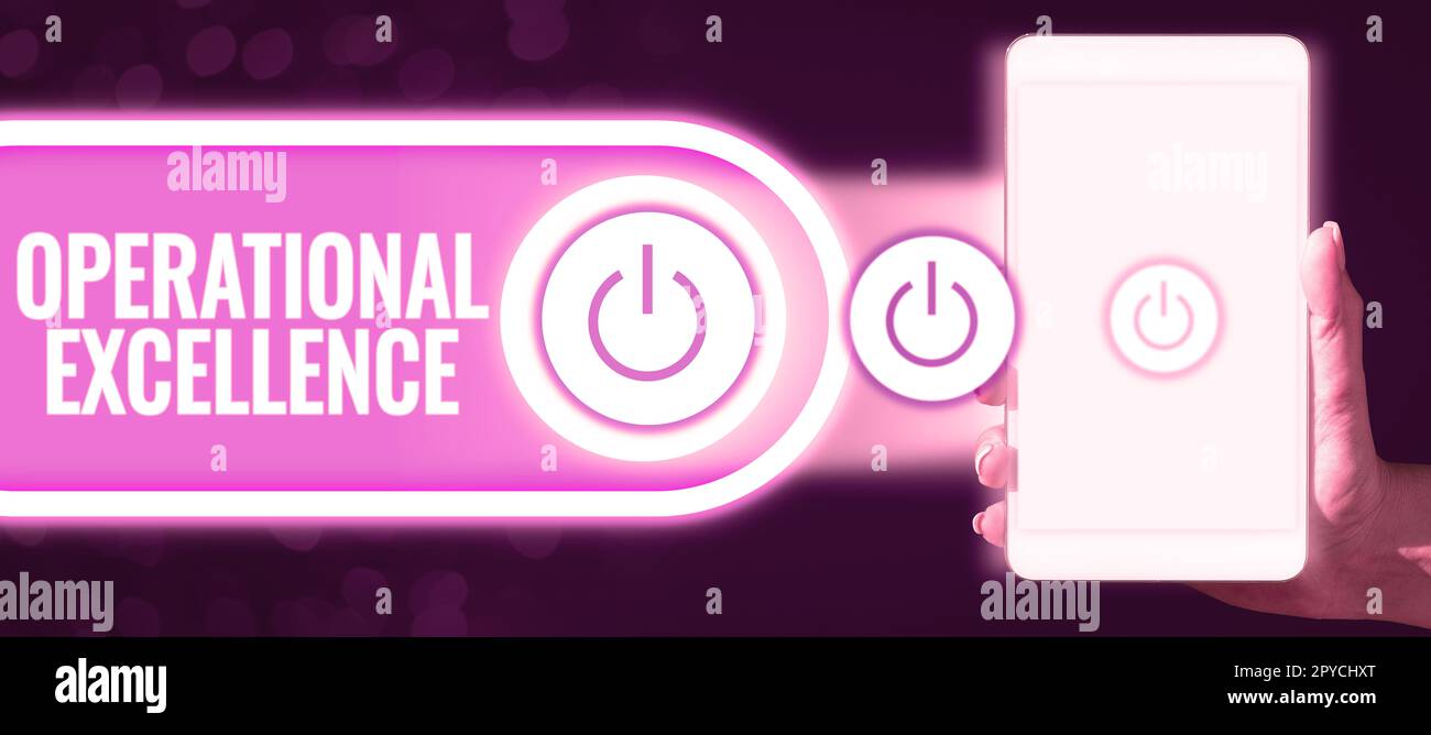 Hand writing sign Operational Excellence. Business idea software that ...