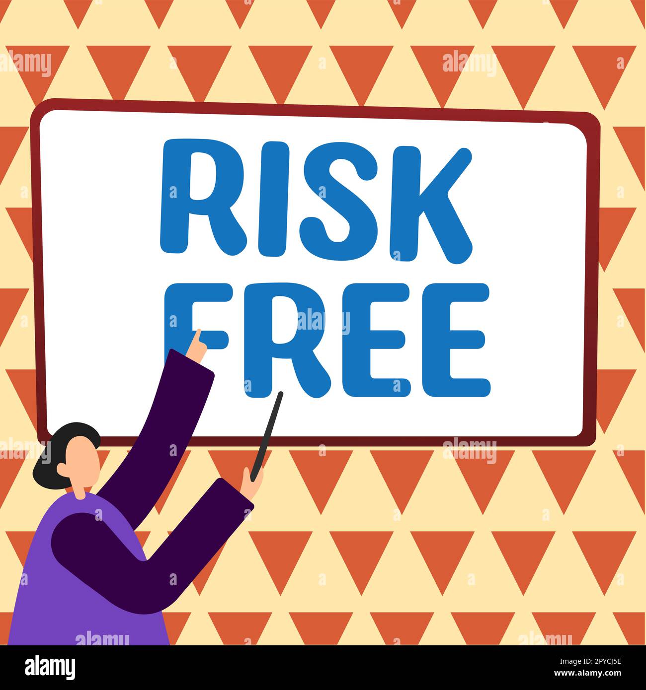 Text caption presenting Risk Free. Business idea used to describe ...