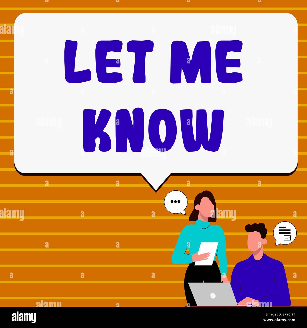 Sign displaying Let Me Know. Business concept Inform about a situation ...