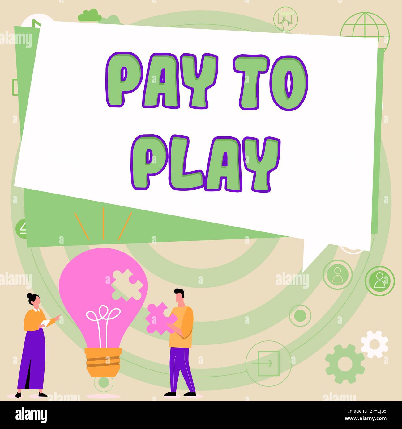 Conceptual caption Pay To Play. Business approach Give money for ...