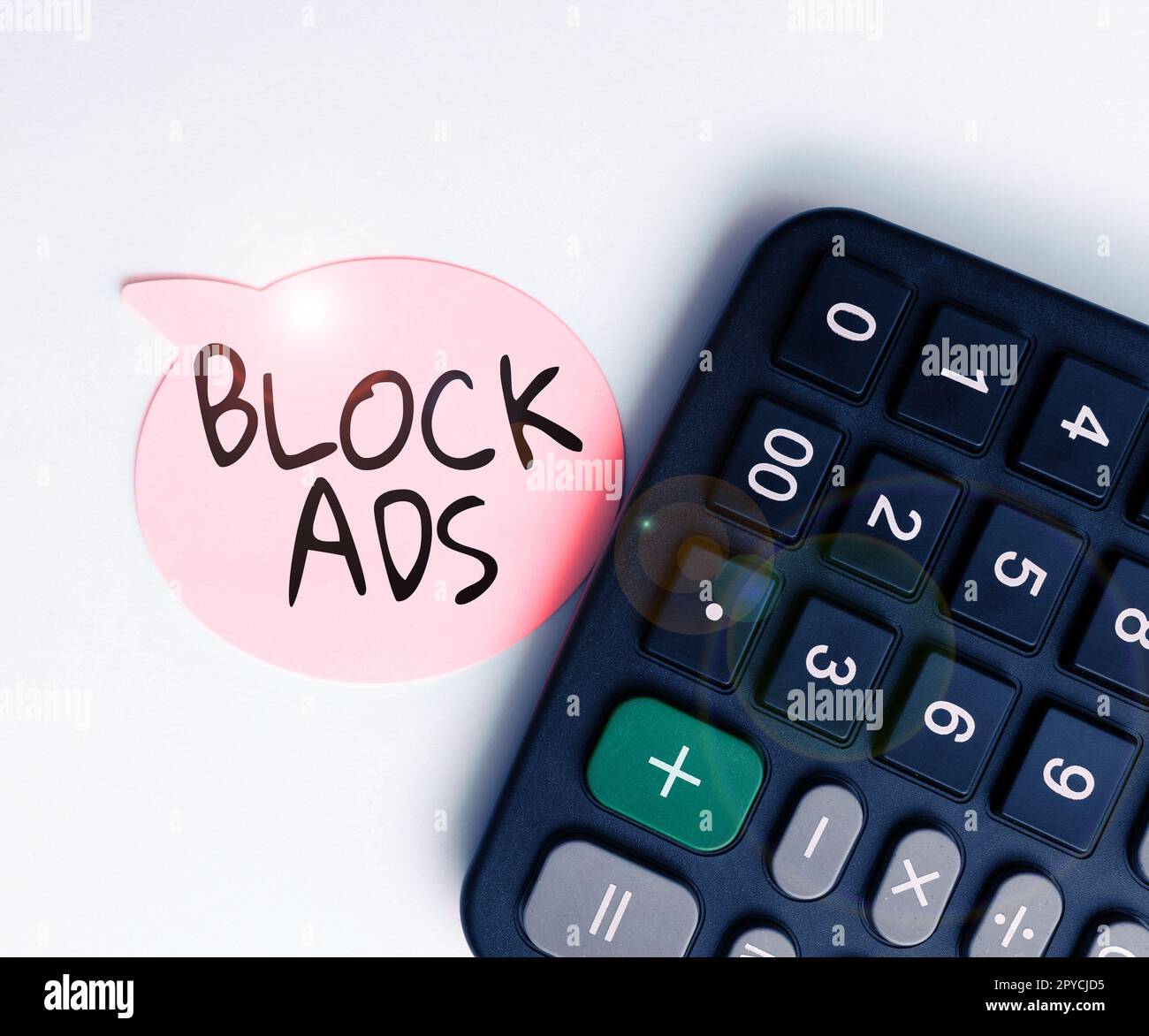 Conceptual caption Block Ads. Conceptual photo program that will remove ...