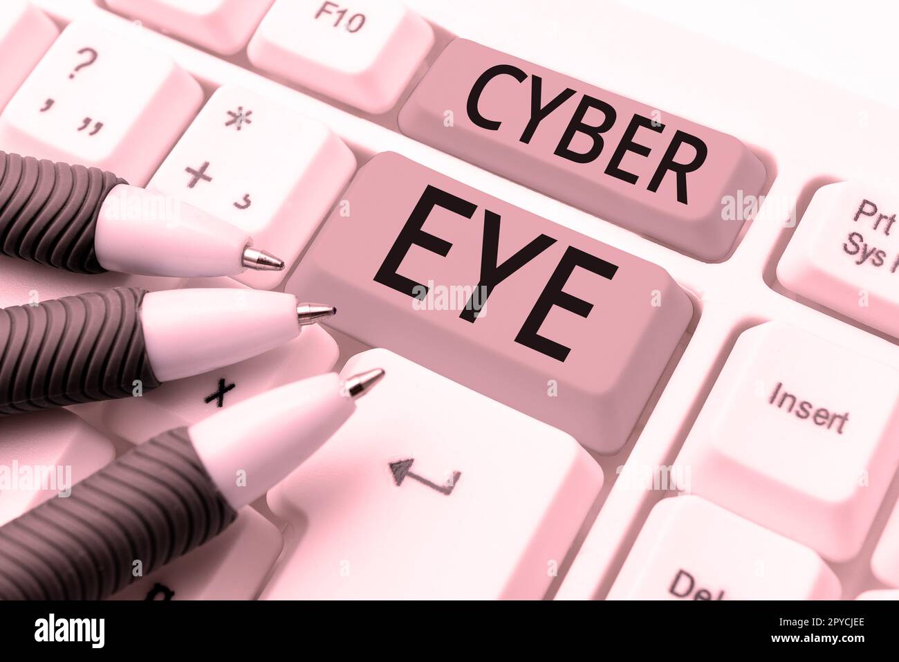 Text caption presenting Cyber Eye. Internet Concept tool engages in ...