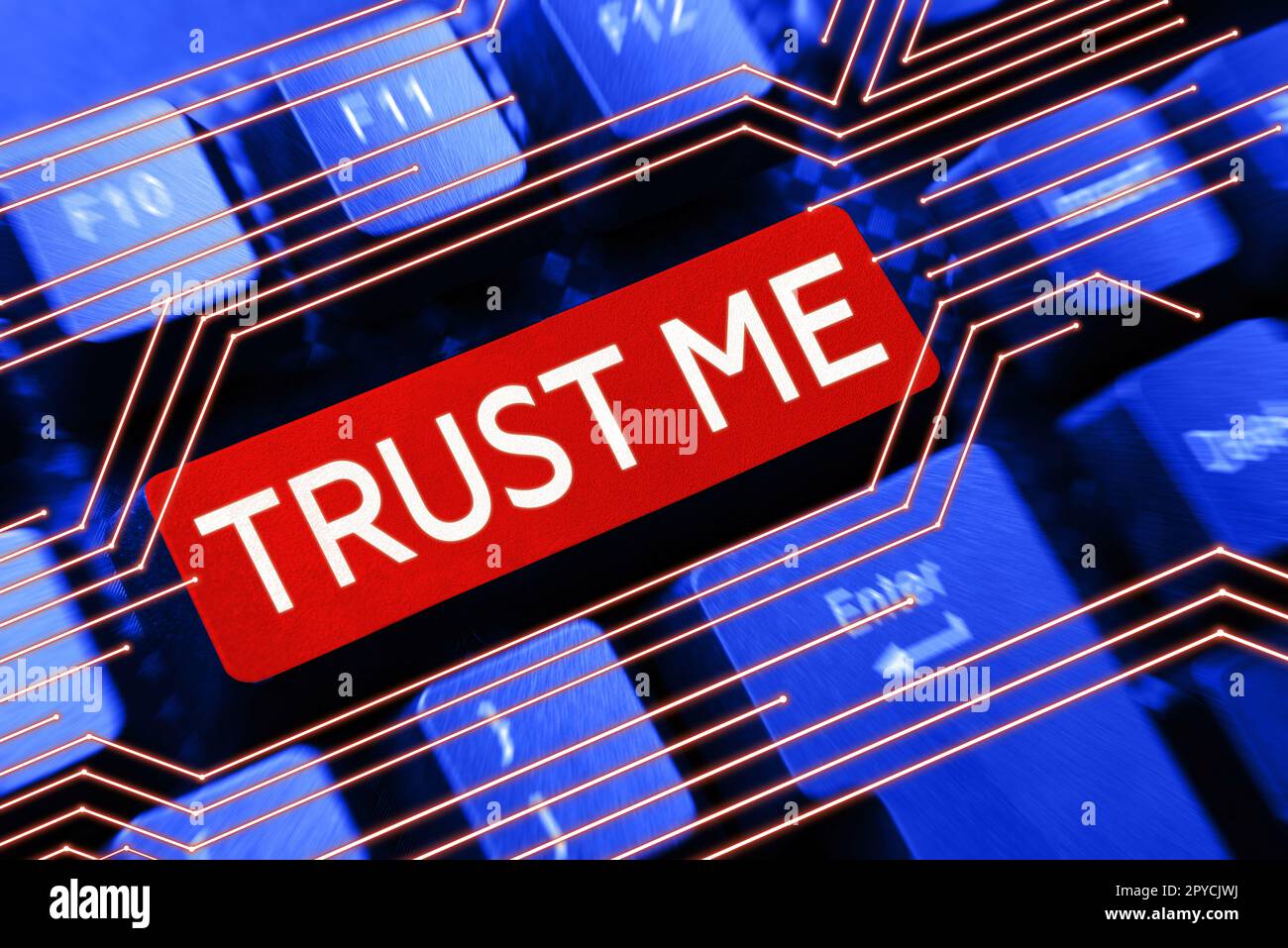 Sign displaying Trust Me. Word for Believe Have faith in other person ...