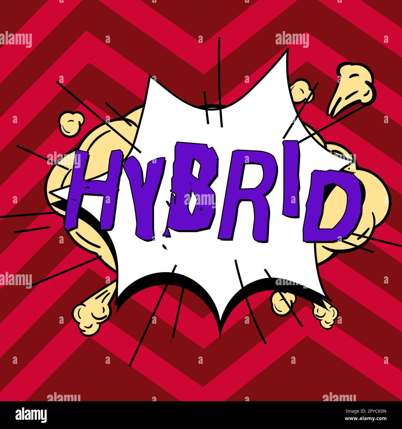 Hand writing sign Hybrid. Business concept offspring of two plants or ...