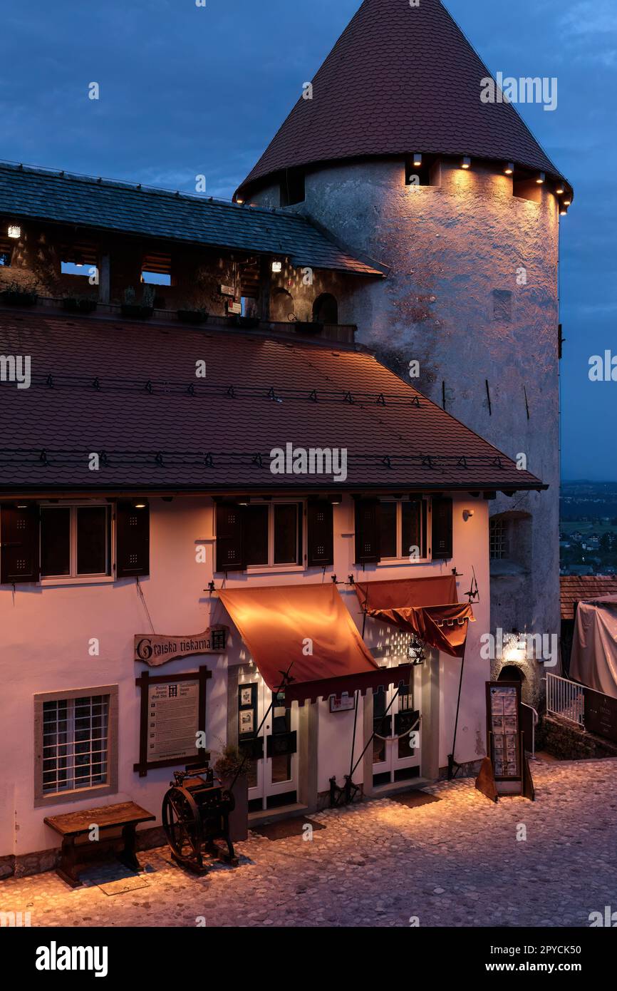 Main entrance of Bled castle in Slovenia Stock Photo - Alamy