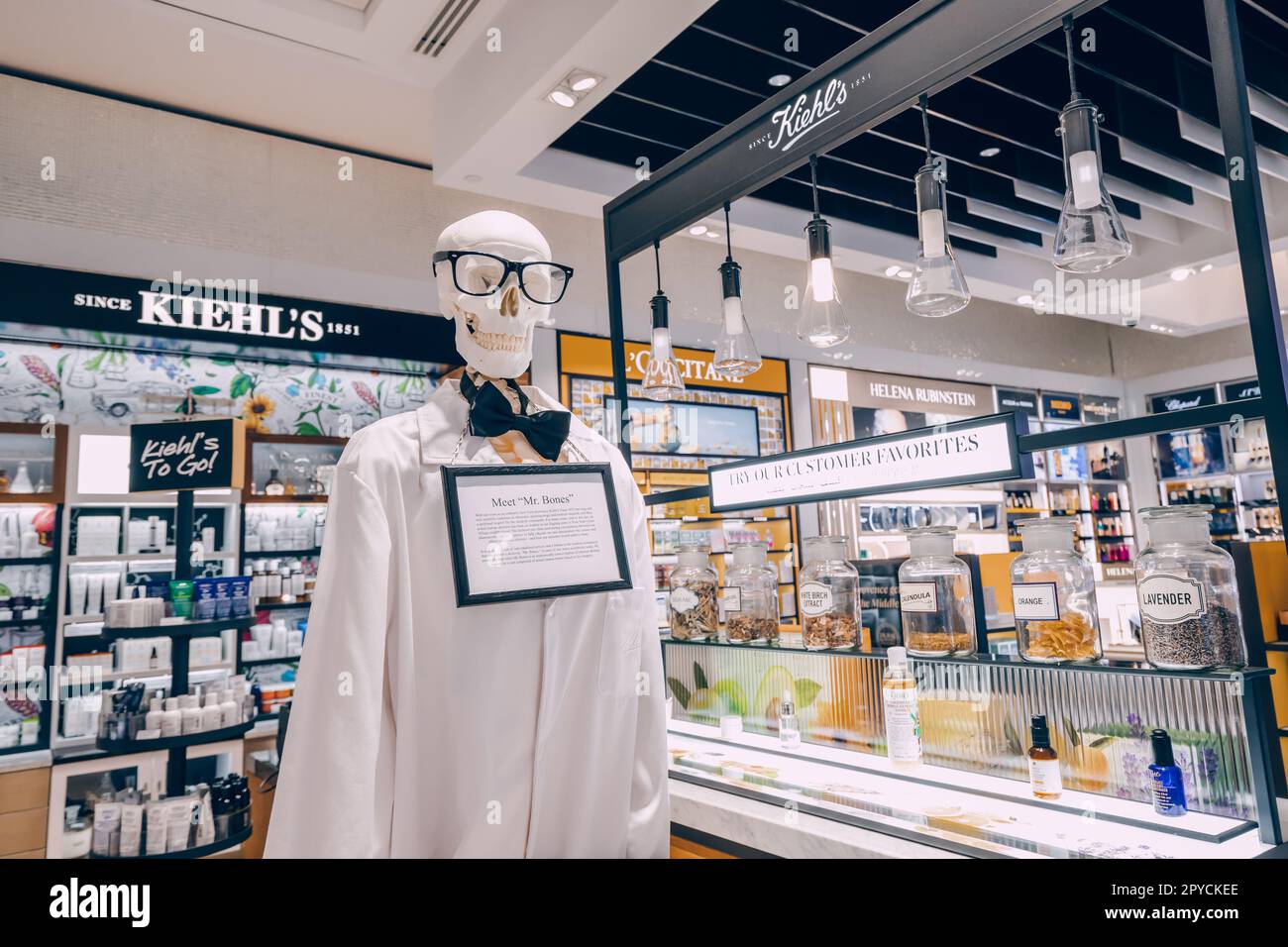 19 January 2023, Dubai, UAE: Mr Bones at Kiehls store famous with their ...