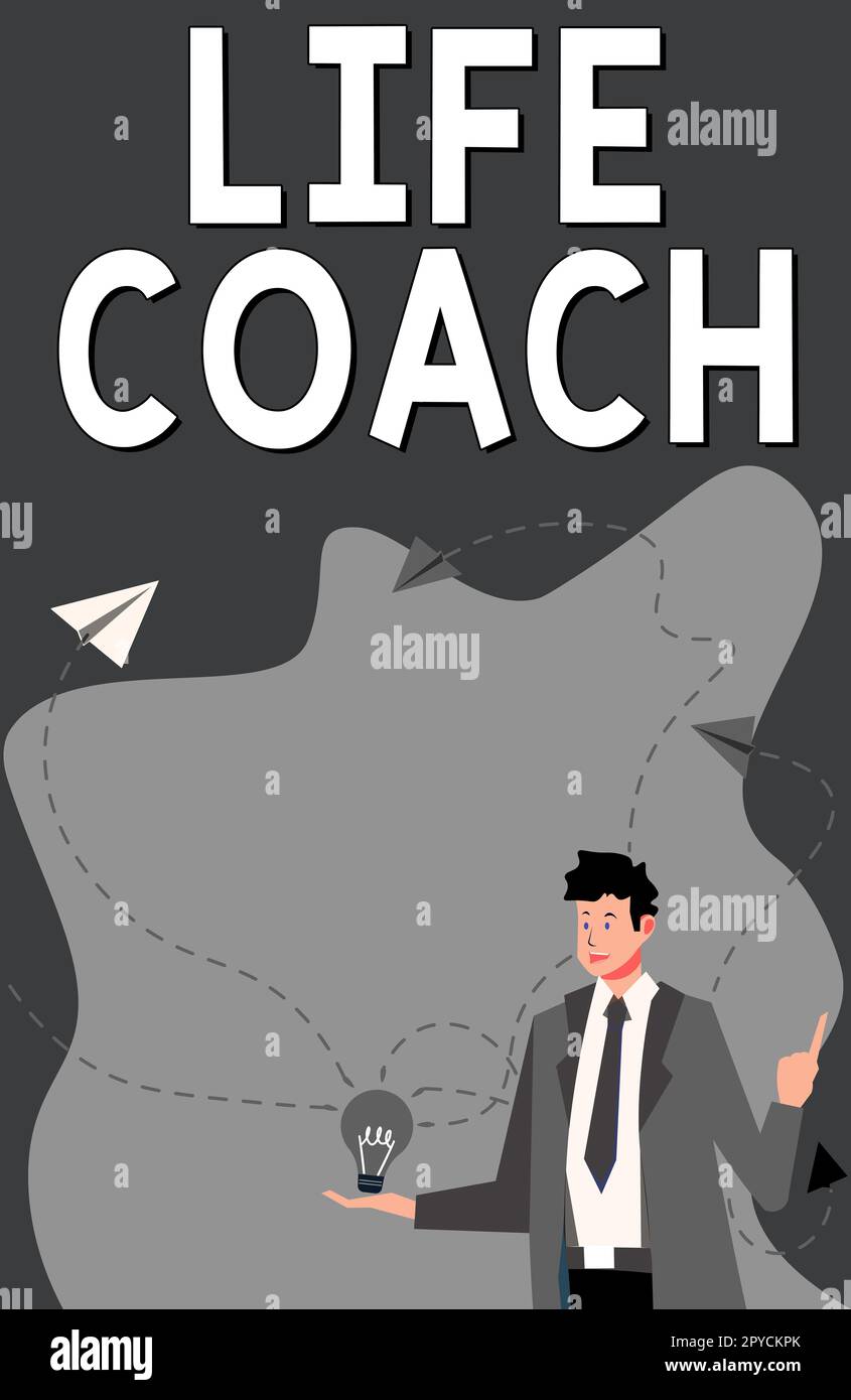 Inspiration showing sign Life Coach. Internet Concept A person who ...