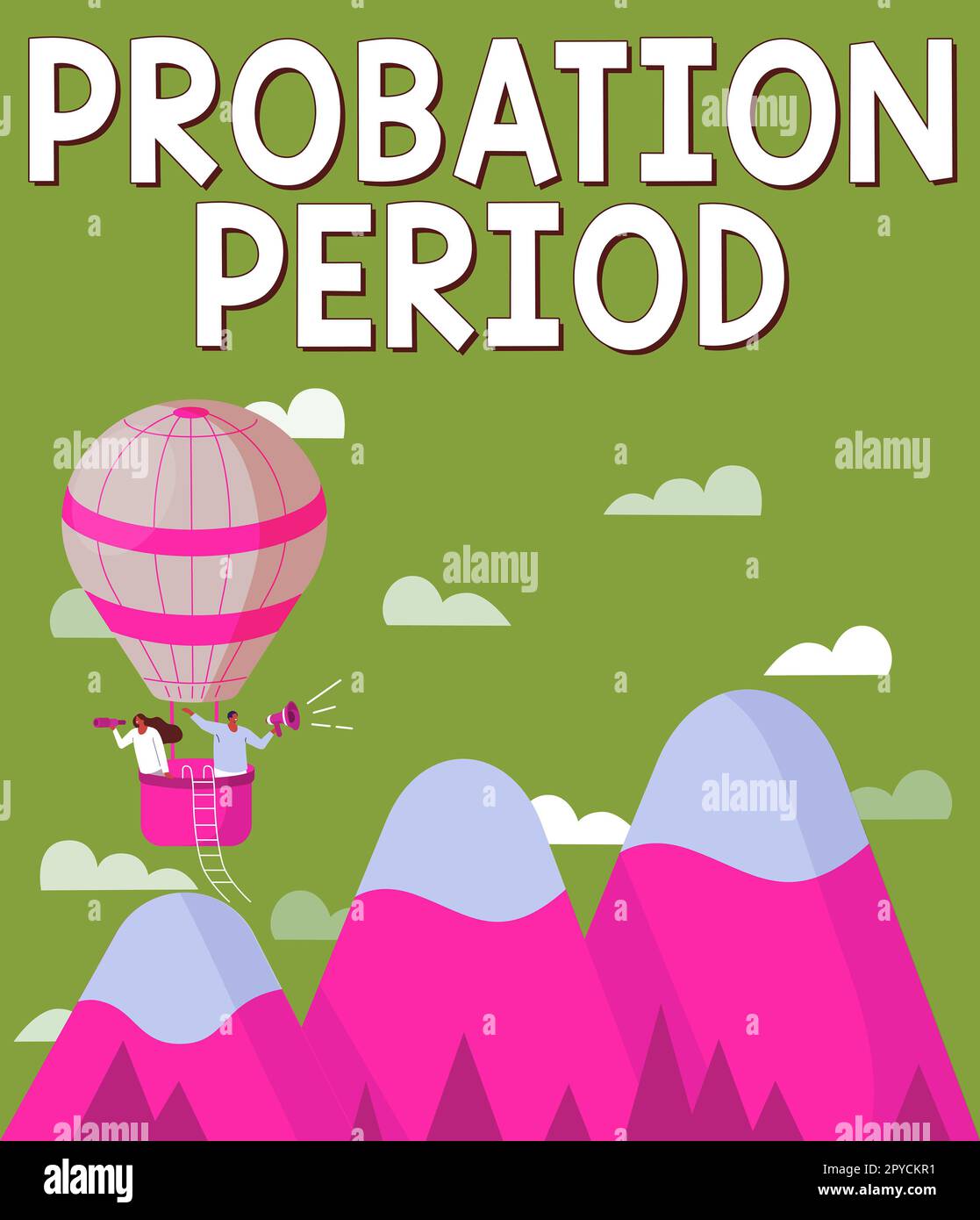 Hand writing sign Probation Period. Business concept focused and ...