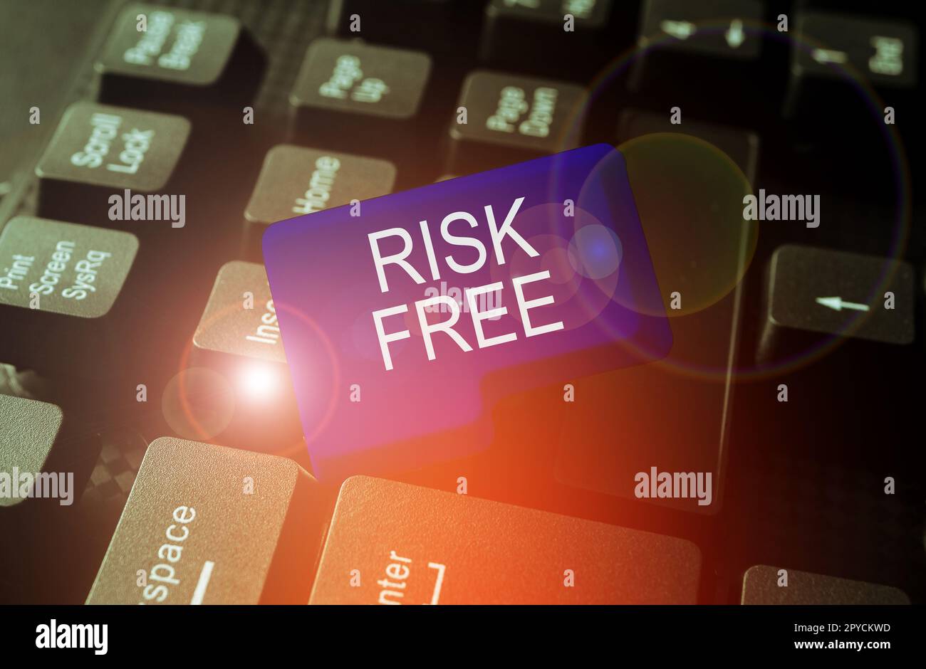 Text showing inspiration Risk Free. Concept meaning used to describe ...