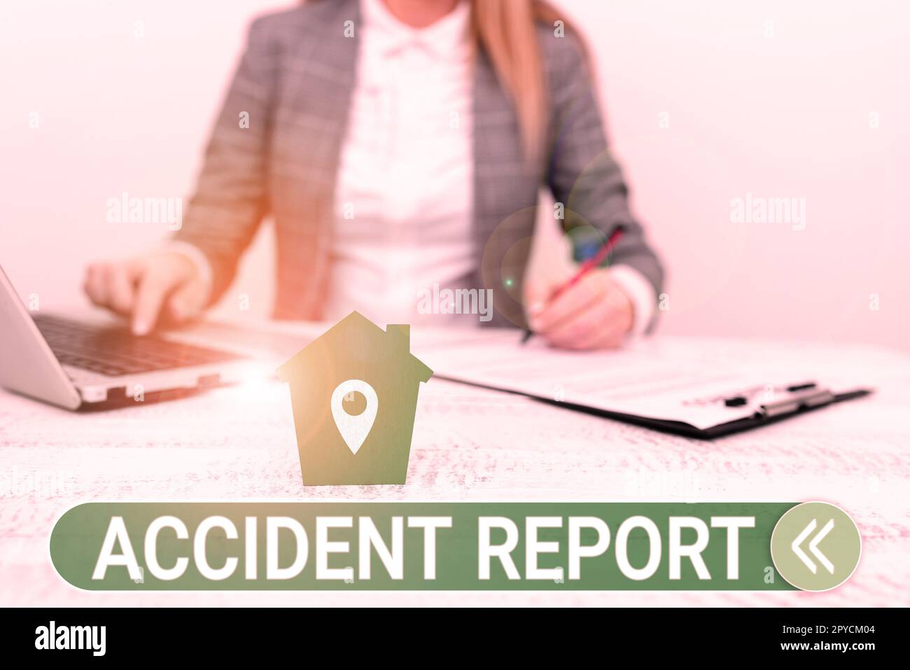 Conceptual display Accident Report. Word Written on A form that is ...