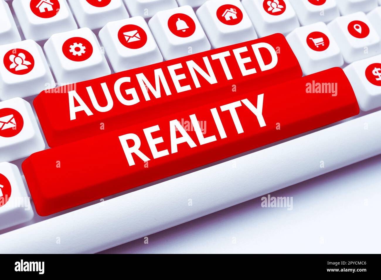 Handwriting text Augmented Reality. Business concept technology that ...