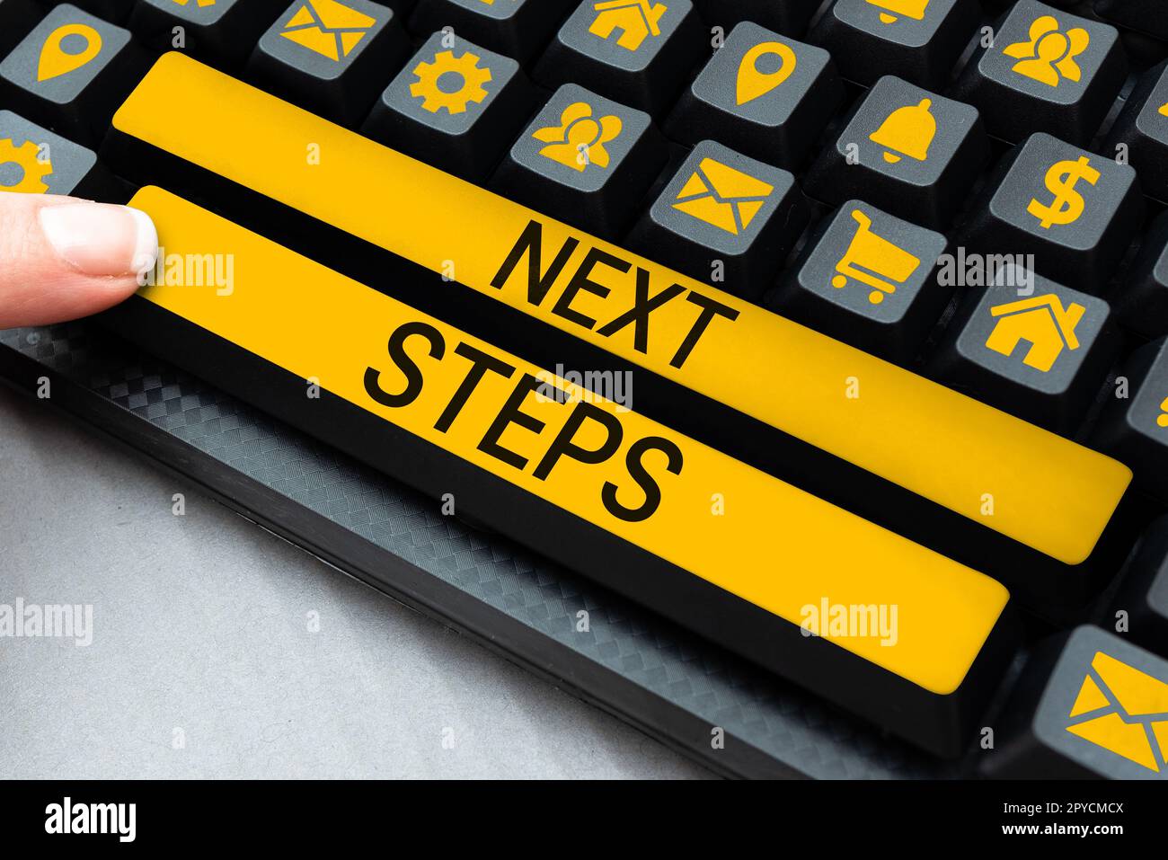 Text sign showing Next Steps. Conceptual photo numper of process going ...