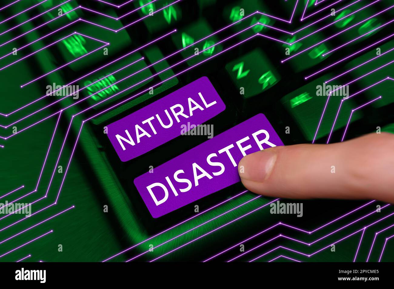 Text caption presenting Natural Disaster. Conceptual photo occurring in ...