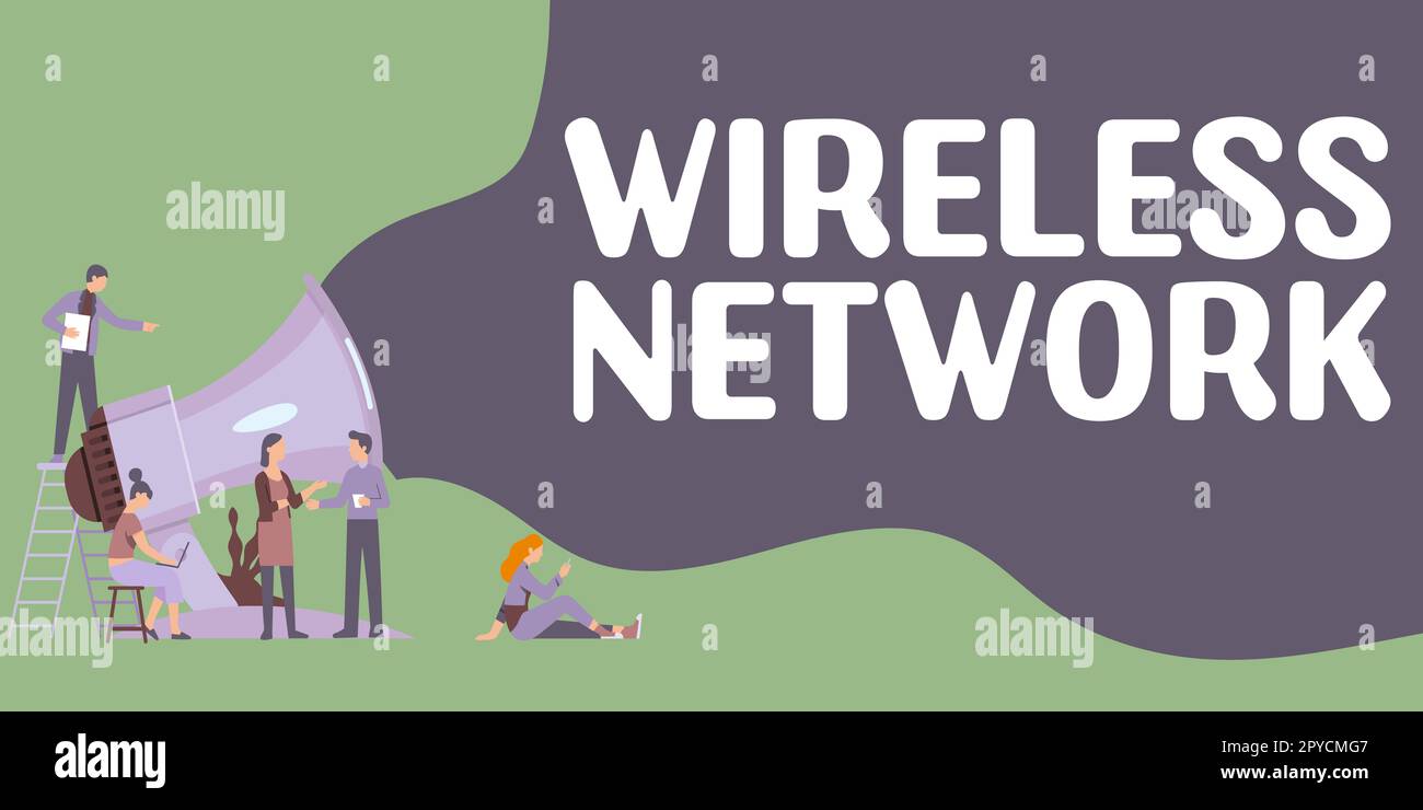 Text showing inspiration Wireless Network. Conceptual photo computer ...