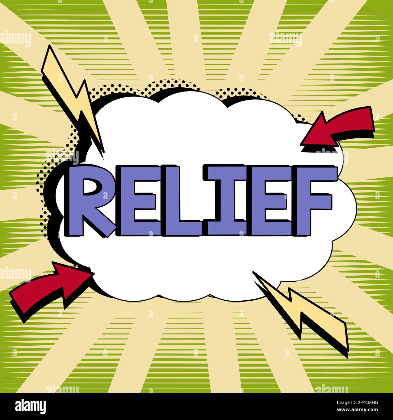 Hand writing sign Relief. Conceptual photo feeling of reassurance and ...