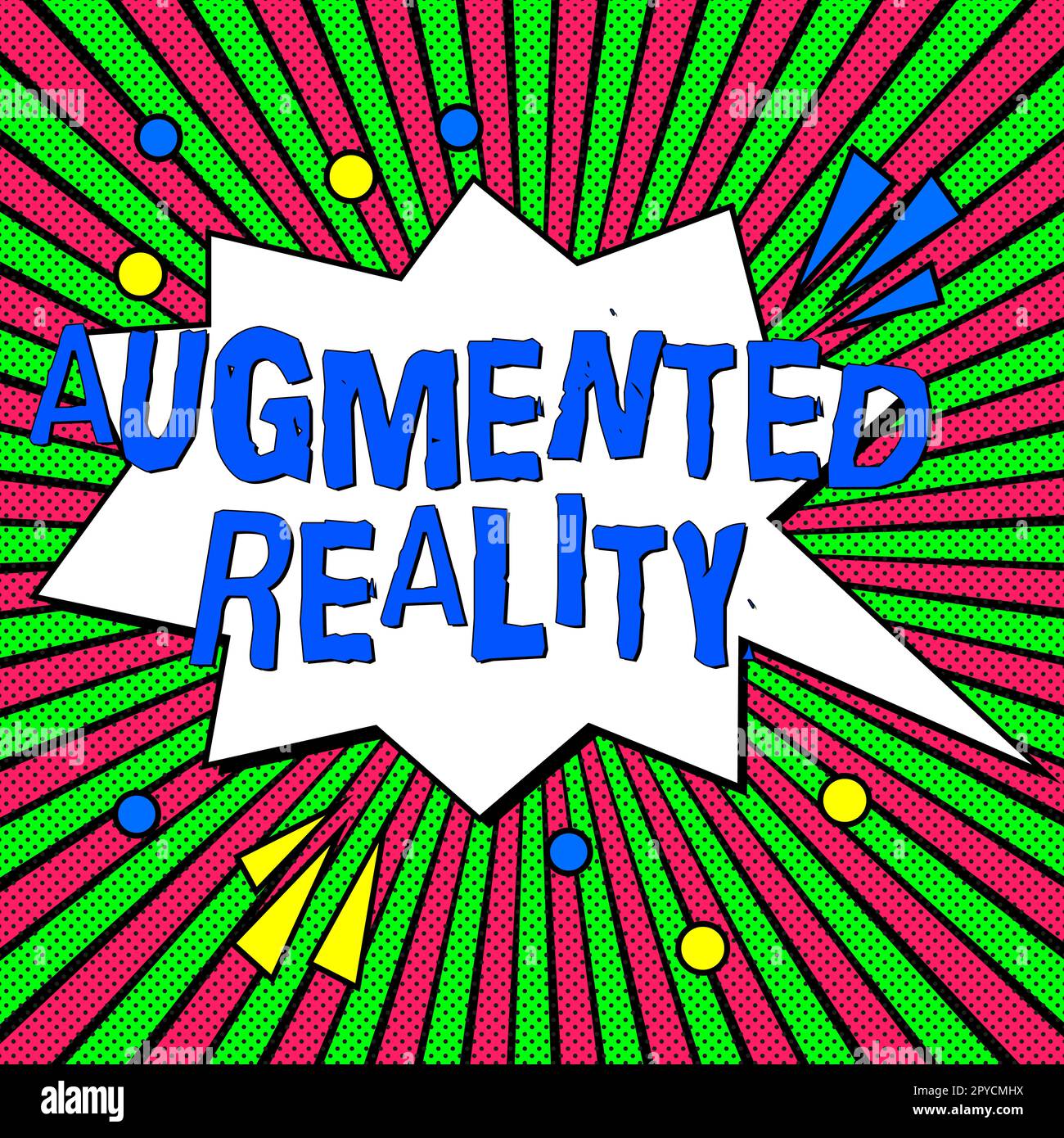 Text caption presenting Augmented Reality. Internet Concept technology ...