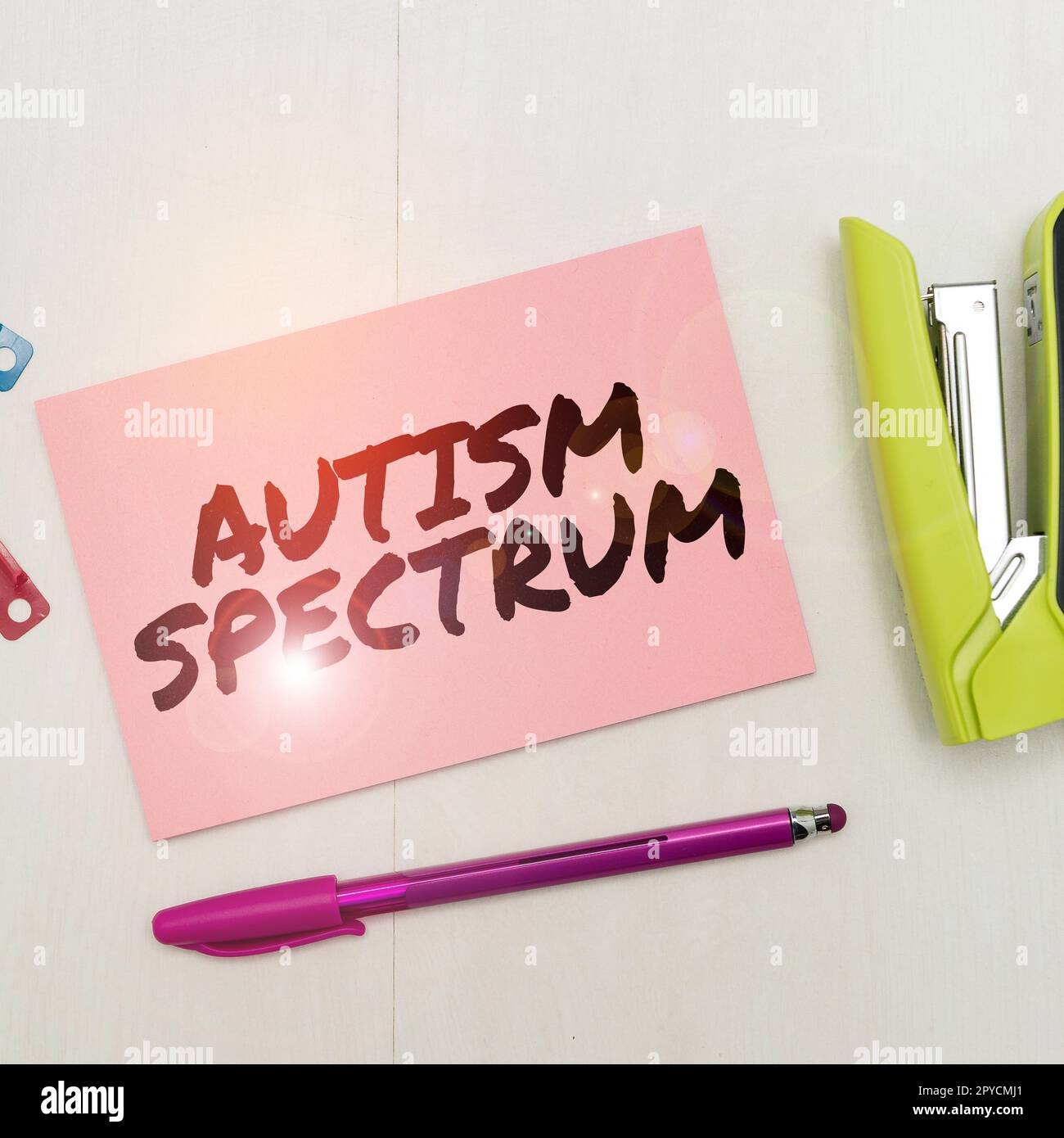 Conceptual display Autism Spectrum. Conceptual photo impairments in the ...