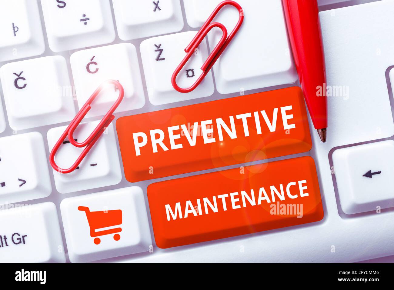 Handwriting text Preventive Maintenance. Concept meaning Avoid ...