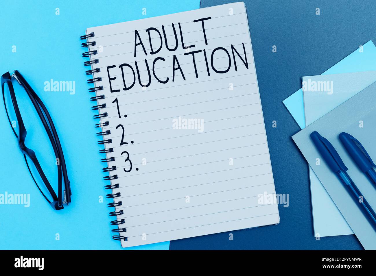 Text caption presenting Adult Education. Business idea educational ...